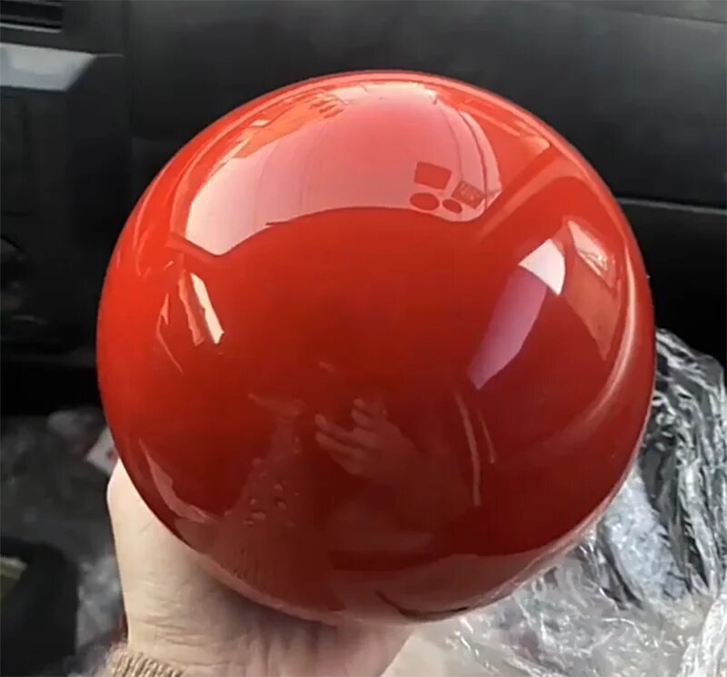 Зеркальный декоративный шар из нержавеющей стали Красный, 76mm, Deep orange