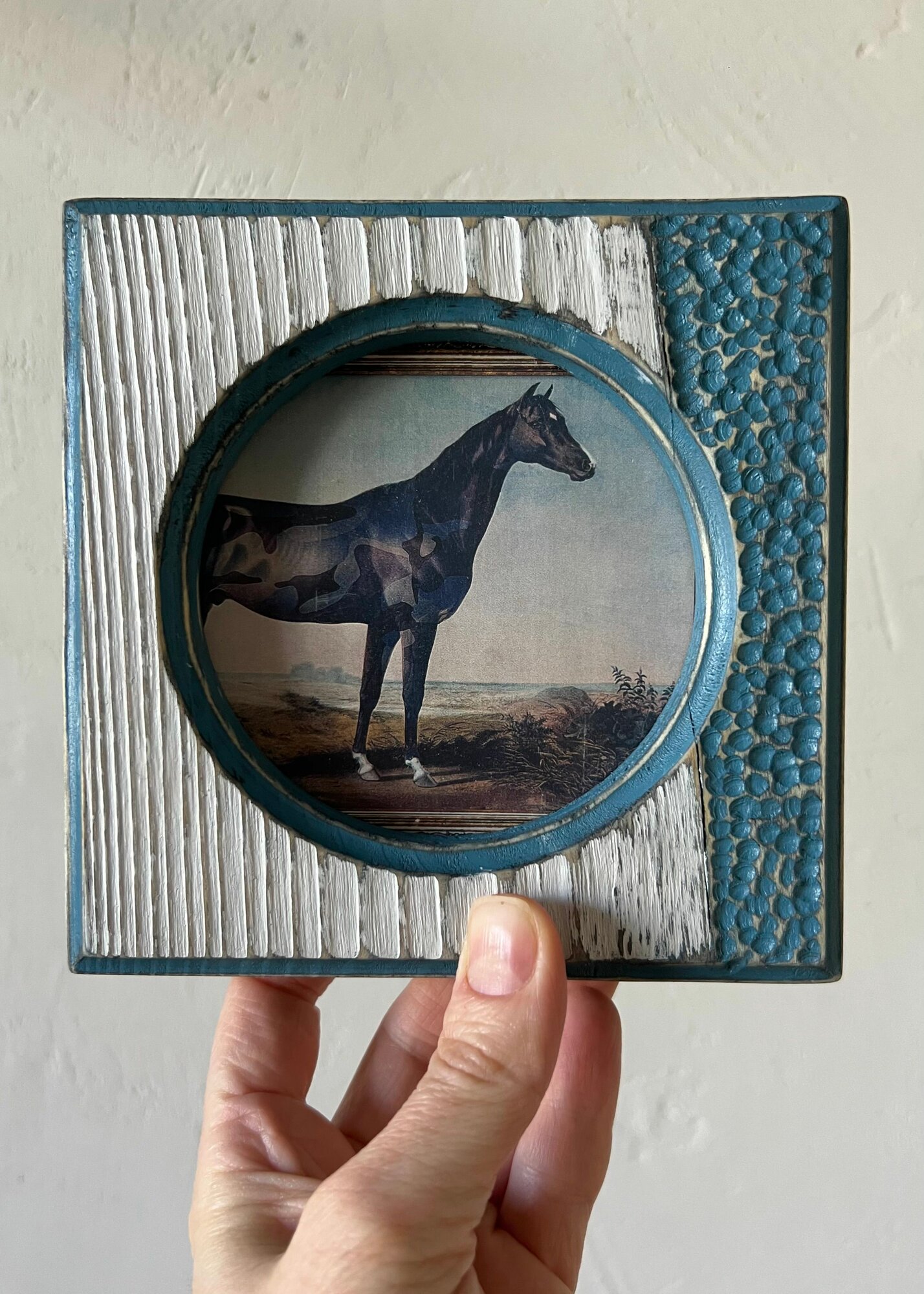 Фоторамка из натурального дерева. Ручная работа/ 14х14х3 см. andCactus