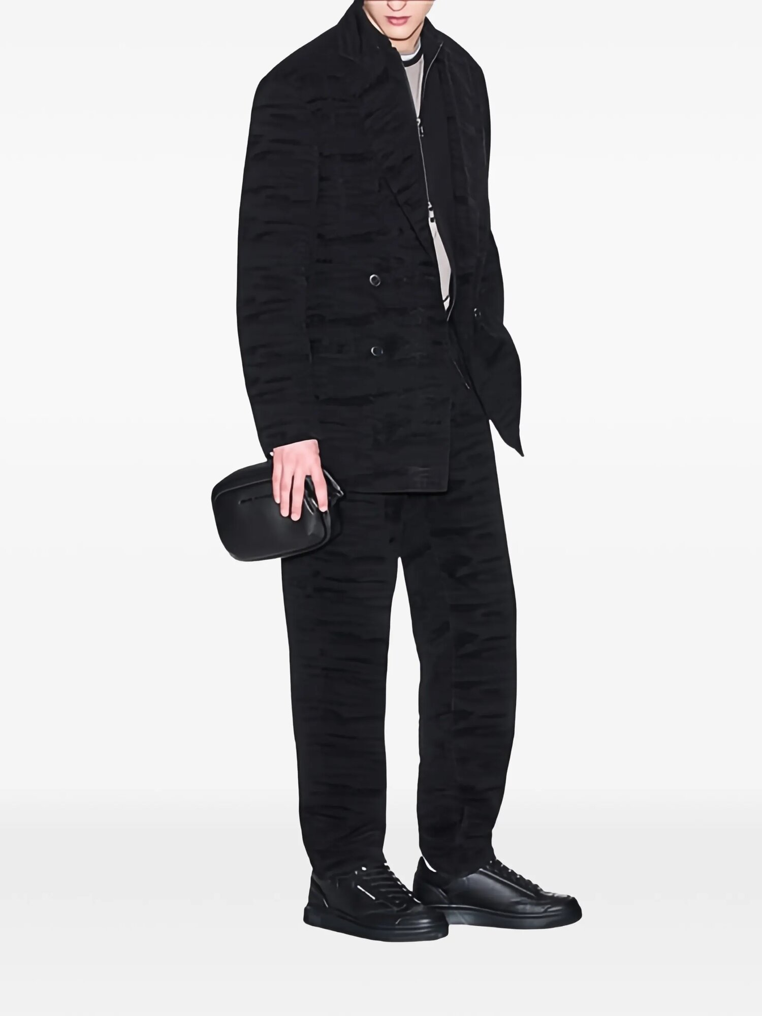 Кардиган Armani Exchange Zip-up cardigan, размер XL, black/black — фото 1