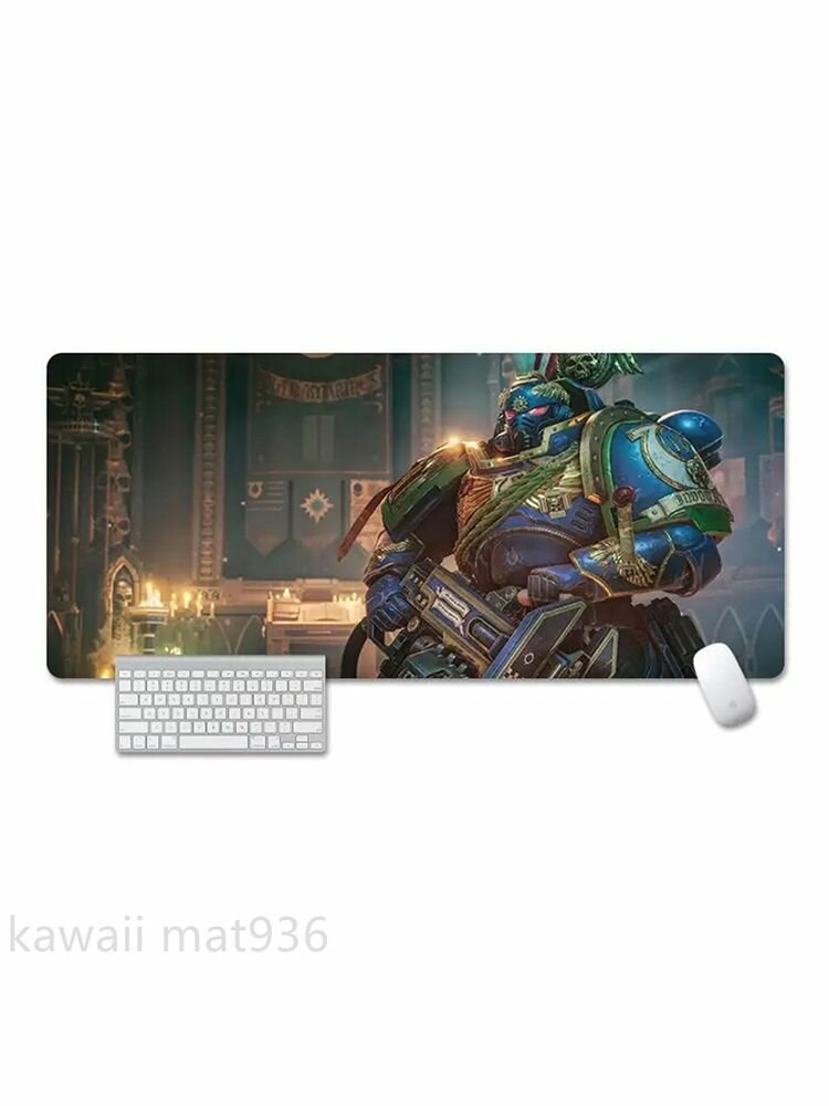 Игровой коврик Warhammer 40k, для ноутбука, аниме, мышь, нескользящее дно, 40 см x 90 см