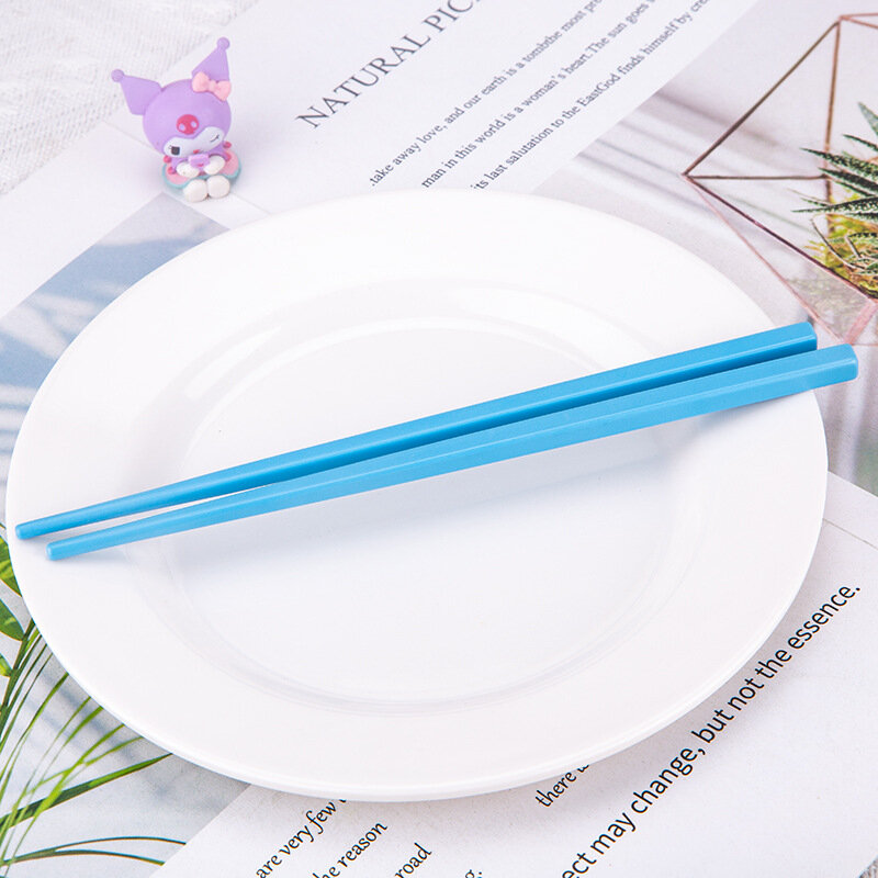 Красочный меламиновый ланч-бокс, портативные детские палочки для еды конфетных цветов, обучающие палочки для еды для малышей.