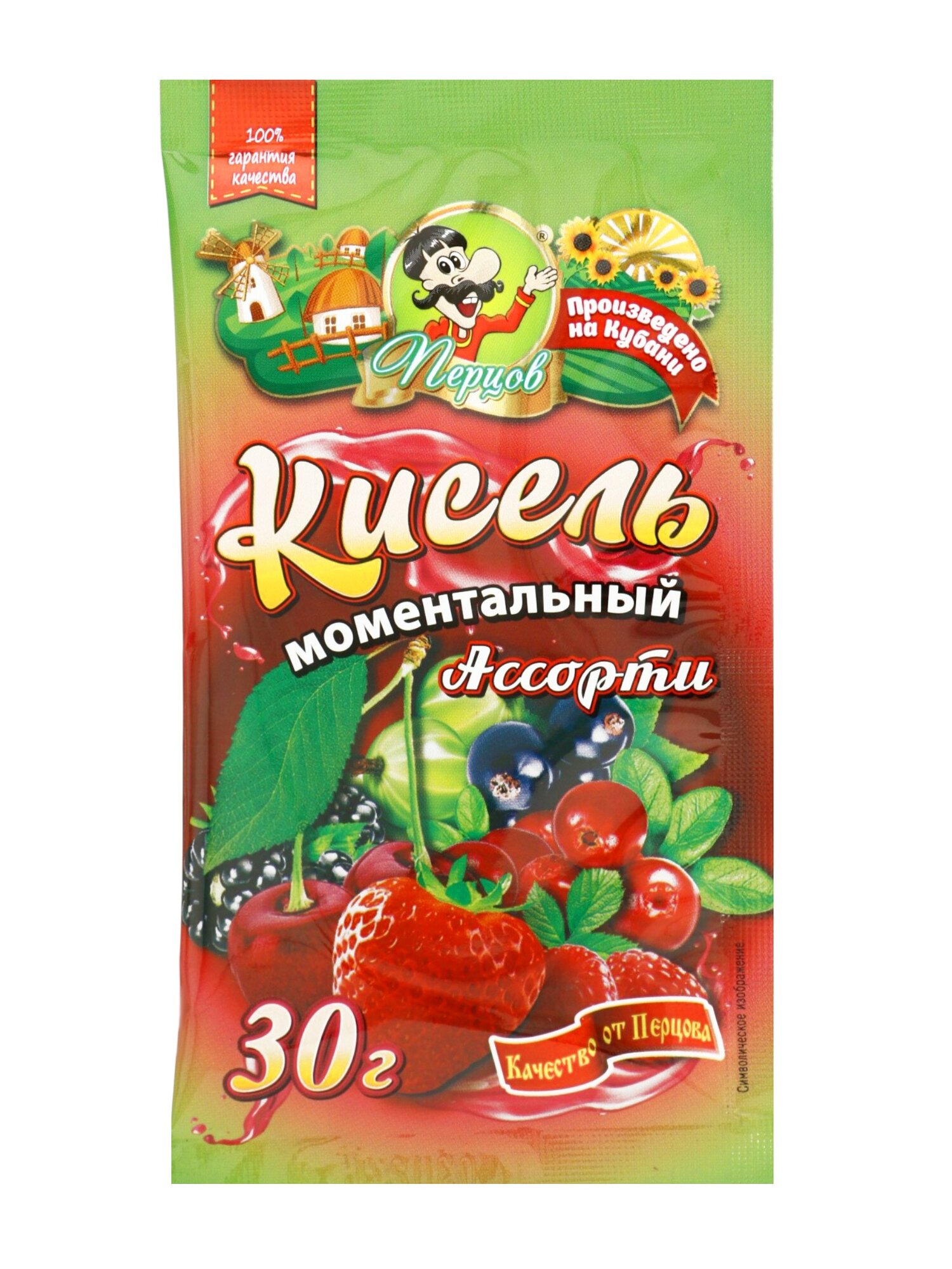 Кисель моментальный, ассорти вкусов, без сахара, натуральные фруктовые экстракты. 30 г