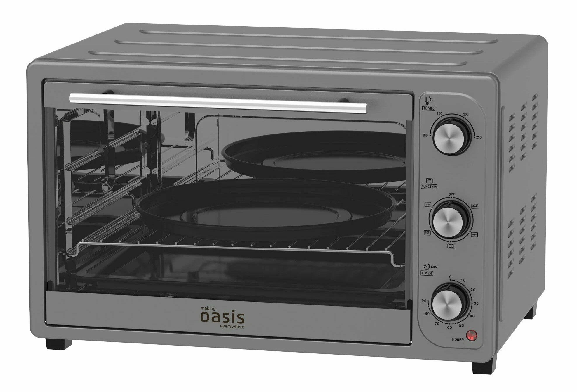 Мини-печь Oasis M-60CG2 серая