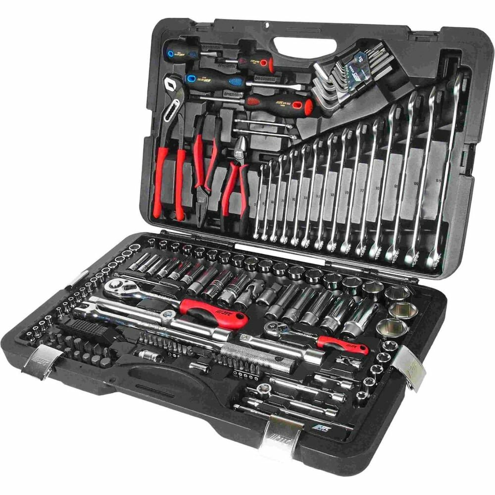Набор инструментов JTC 1/4", 1/2" 6-гранный в кейсе 145 предметов, H145C 742167