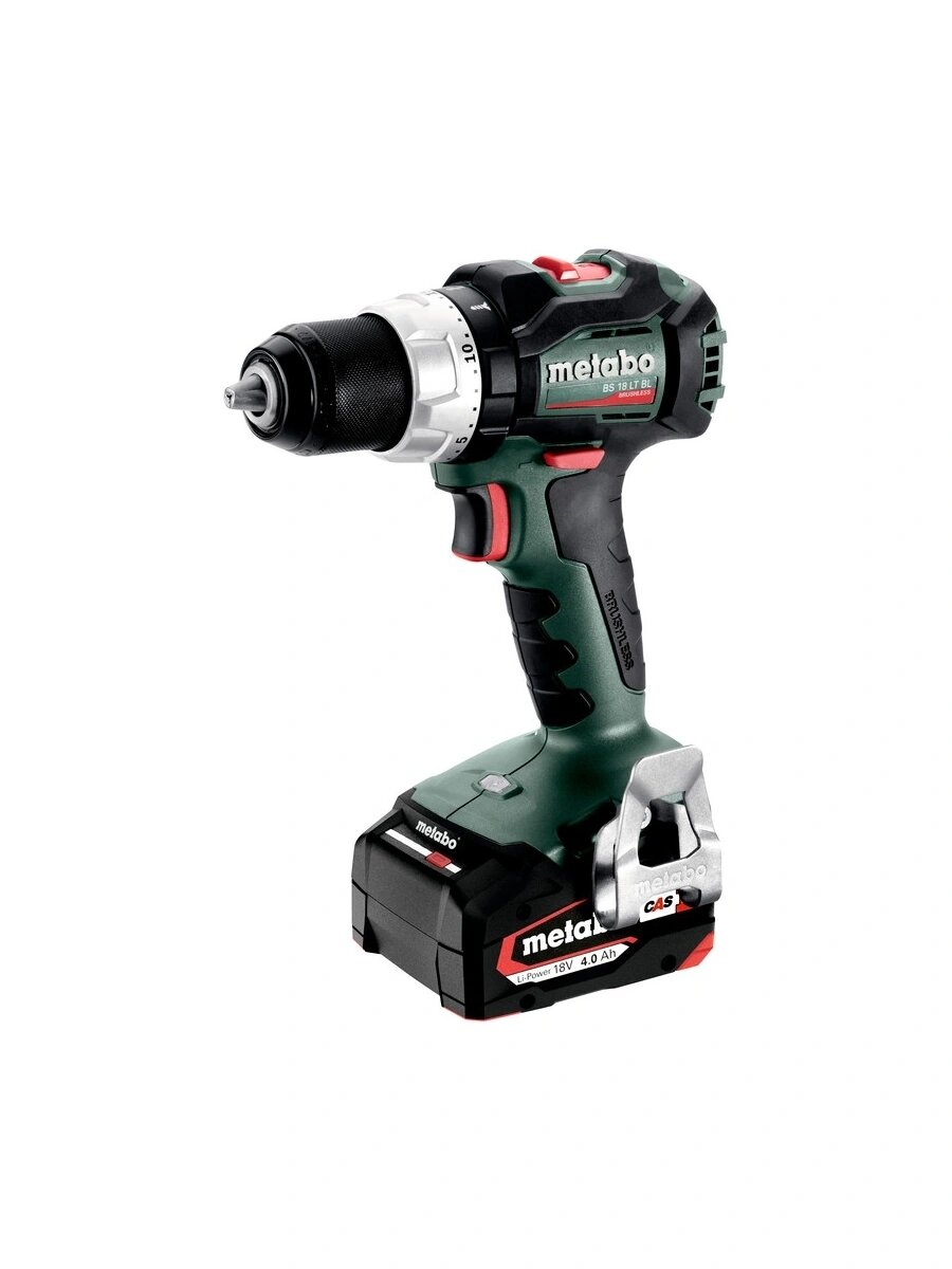 Дрель-шуруповерт Metabo BS 18 LT BL 75Н*м, 4Ач АКБ ЗУ, черный/зеленый