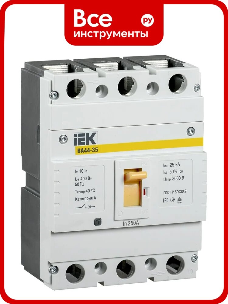 Автоматический выключатель IEK ВА44 35 3Р 200А 25кА SVA4410-3-0200