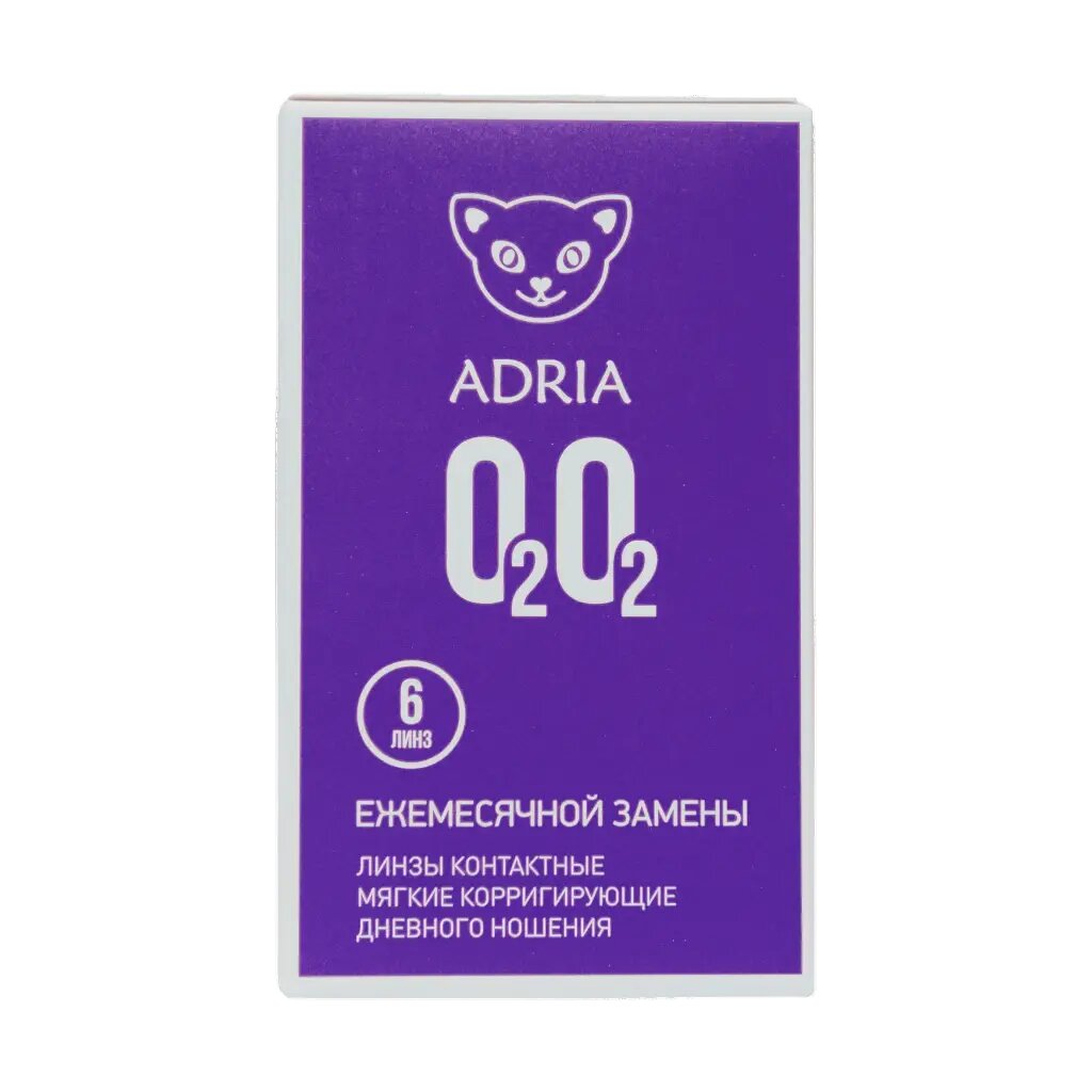 Контактные линзы на месяц Adria O2O2 -4.75 / 8.6 6 шт