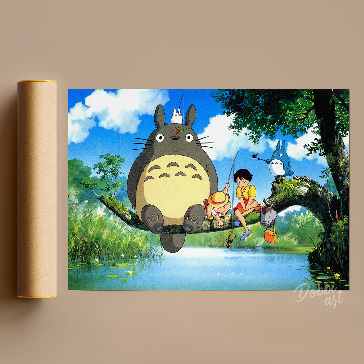 Постер Мой сосед Тоторо 40х50 см без рамы/ Аниме Манга Хаяо Миядзаки Tonari no Totoro Мацуки Мэй Тоторо/ Постер для дома, интерьера, декор на стену/ Плакат интерьерный Аниме, подарок парню, девушке