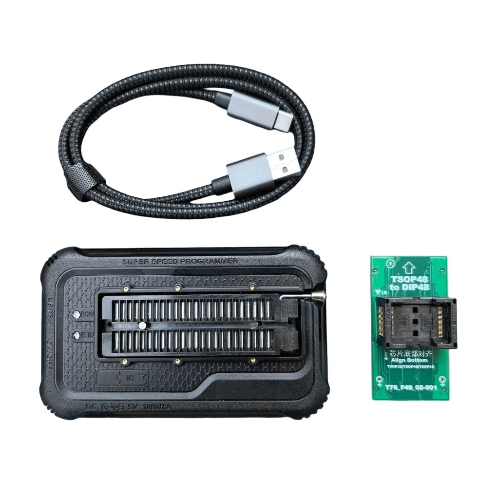 Программатор T76 с переходником TSOP48-DIP48 и кабелем USB