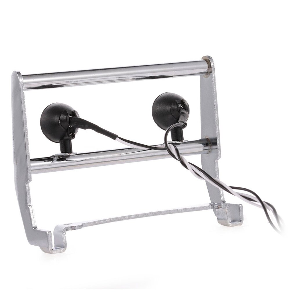 Металлический Передний Бампер с 2 Светодиодными Фонарями для Модернизации Гусеничного Автомобиля с Дистанционным Управлением 1/10-го Масштаба 82046-4