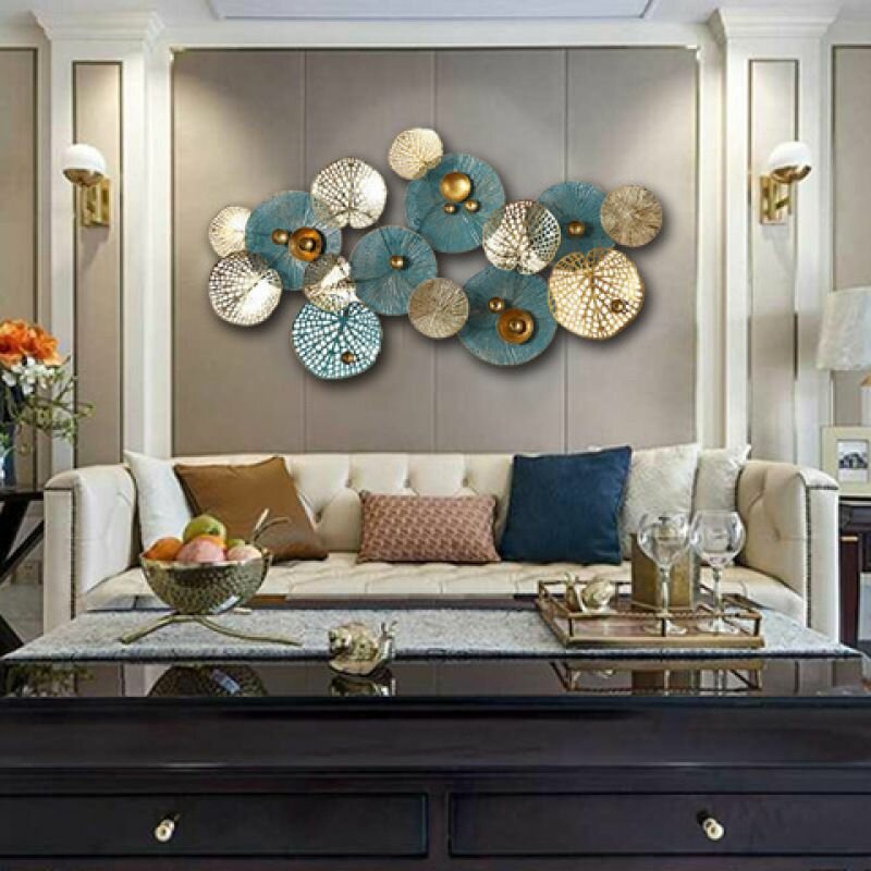 Настенное украшение из кованого железа для интерьера стильное металлическое панно в стиле Арт-Деко для гостиной, спальни и офиса