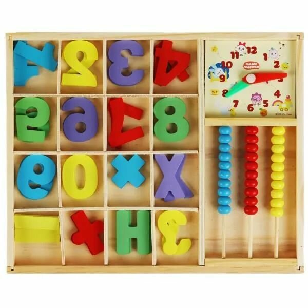 Игрушка деревянная малышарики счетный материал, терм. пакет Буратино в кор.120шт