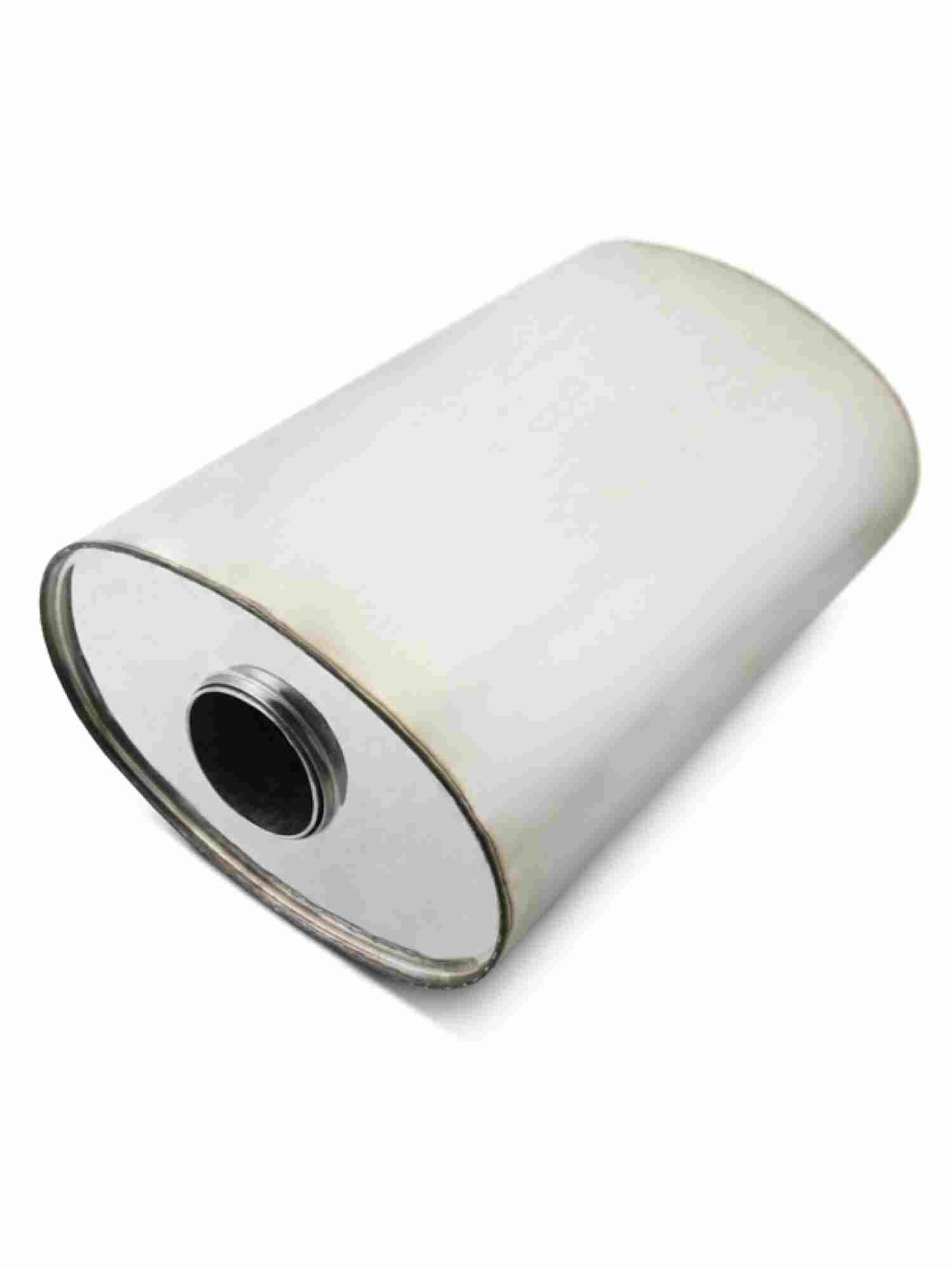 Глушитель «belais» прямоточный, вход Ø51 мм - выход Ø51 мм, овал 145*220 мм, длина 350 мм (нержавеющая сталь) belais #18687