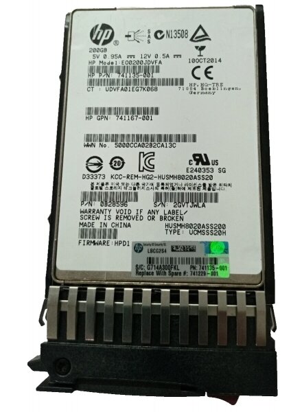 Жесткий диск HP 741223-001 200Gb SAS 2,5" SSD