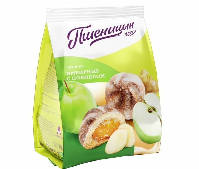 Пряники Пшеницын Имбирные с повидлом Агеевский 200г 3шт