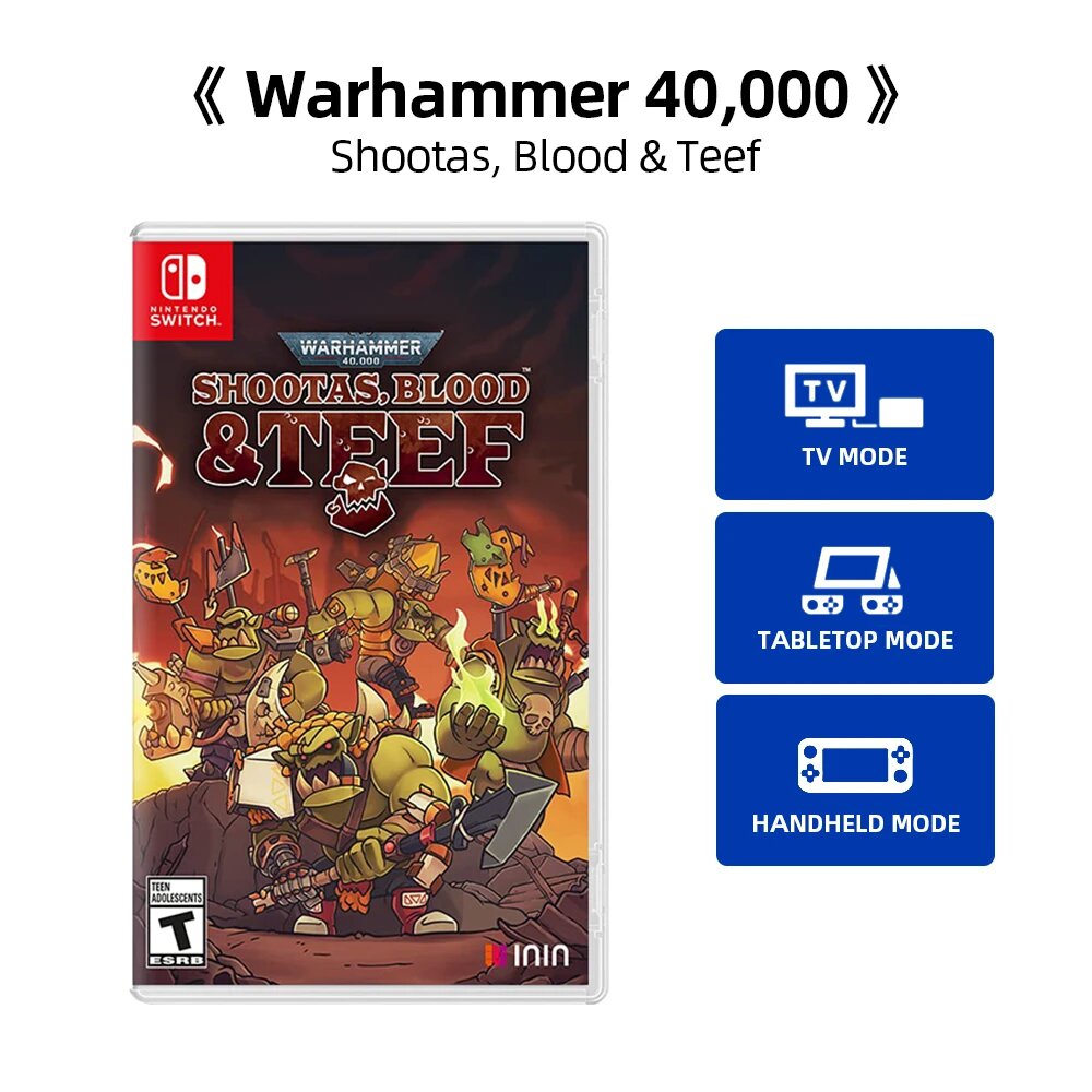 Игровой картридж Nintendo Switch-Warhammer 40000: shoota, кровь Teef-игры