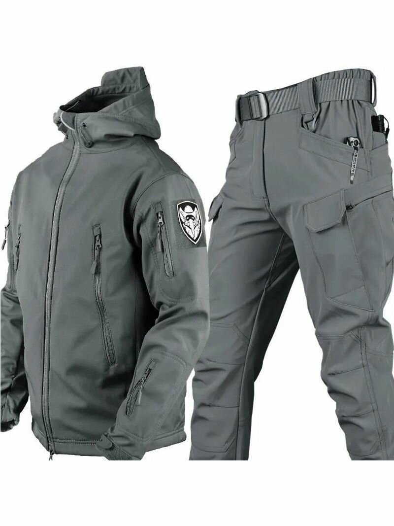 Утолщенный термокостюм из акульей кожи осень/зима