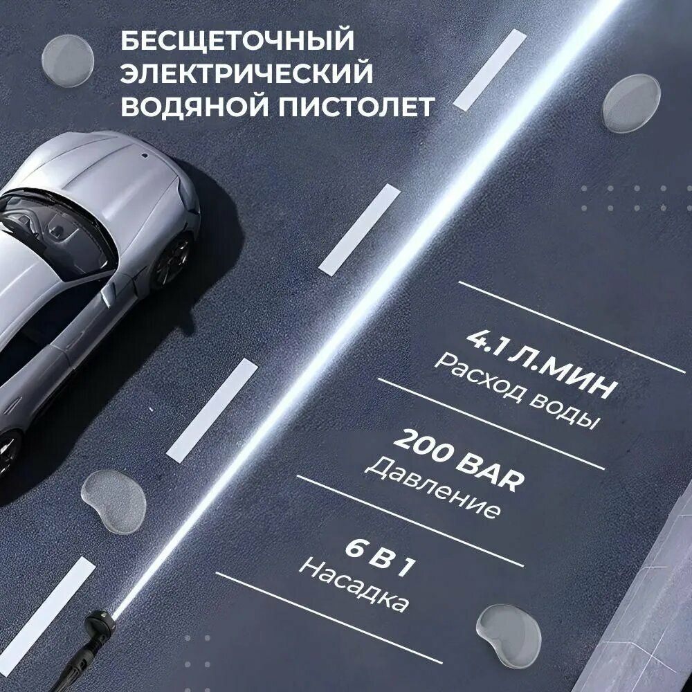 Global Treasures-Автомойка аккумуляторная высокого давления, мойка портативная с двумя аккумуляторами Yofidra
