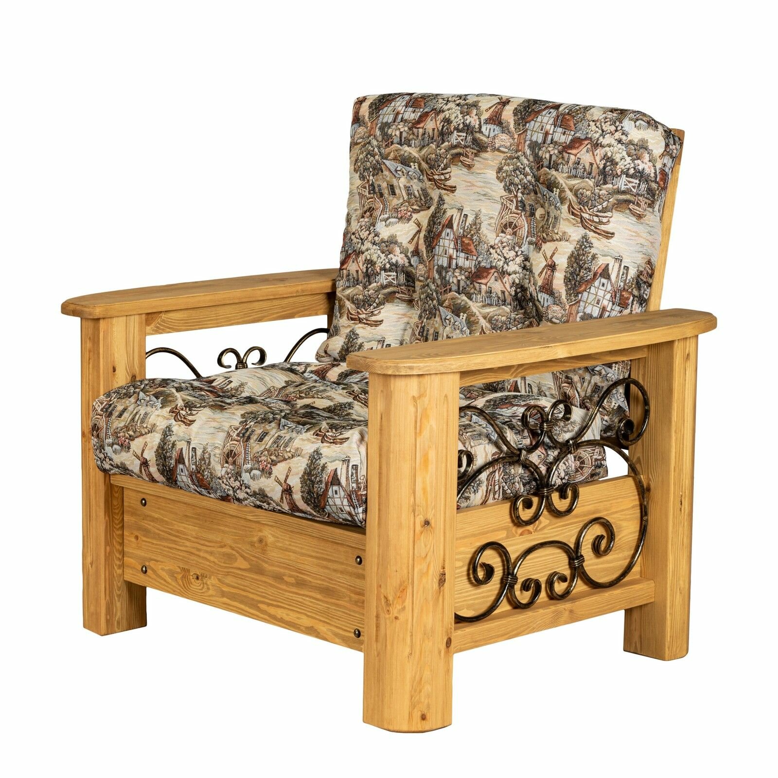 Кресло "викинг 02" из массива сосны (мёд)