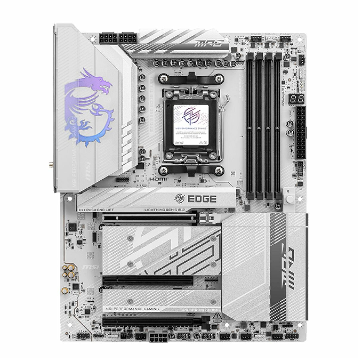 Материнская плата MSI MPG B850 EDGE TI WIFI ATX, AM5, AMD B850, 256 Гб DDR5 5600 МГц