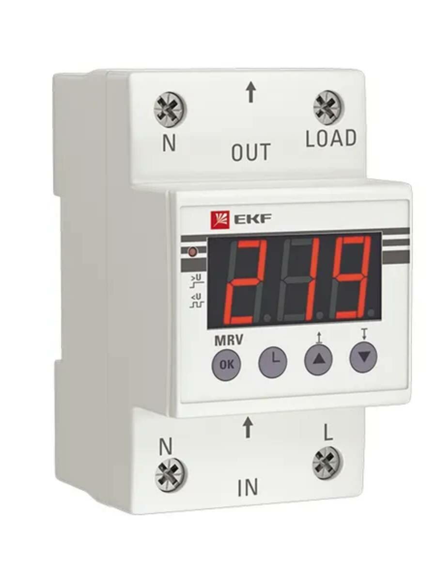 Реле напряжения с дисплеем EKF PROxima 40A MRV 40A 230В белый