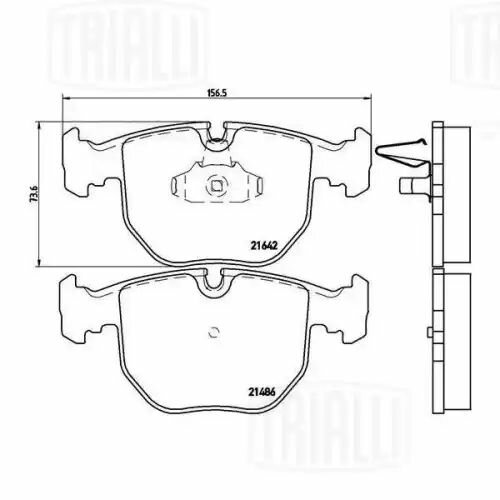 Колодки передние BMW E39 3.0-4.0 3.0D 2000-2003, E53 3.0 4.4 3.0D 2000-