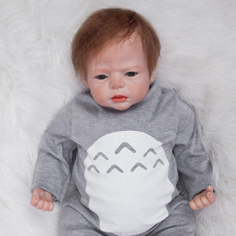 Подарки на новый год 2024, Моделирующая кукла, кукла-реборн, хлопковое тело, 55 см