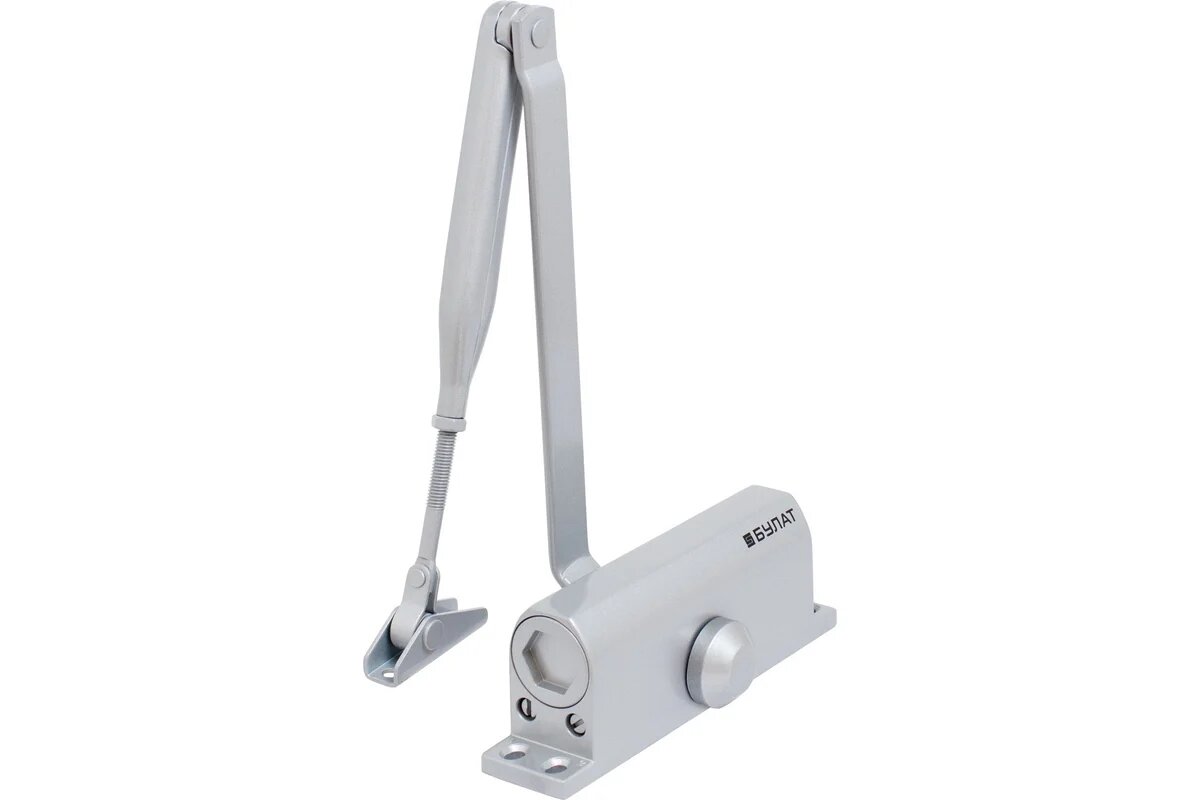 Булат ULTIMATE ДД-100 A-S дверной доводчик 40-120 кг серебро морозостойкий для дверей