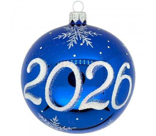 Шар на елку 95мм "2026г."