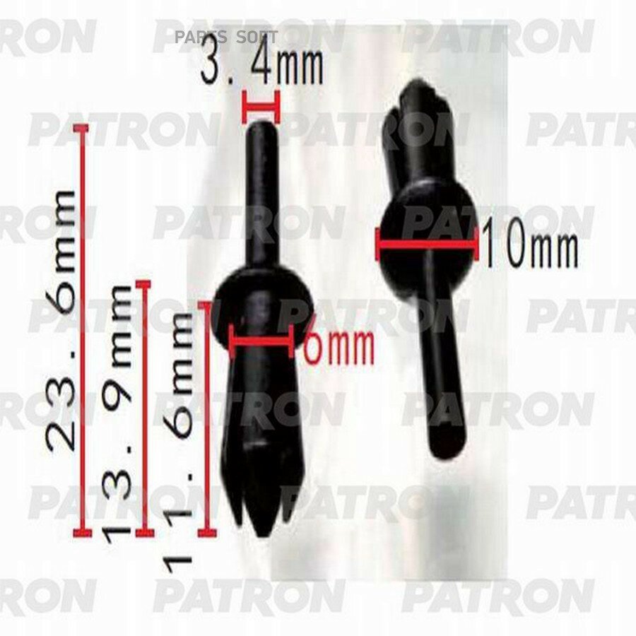 PATRON P37-0193 Клипса пластмассовая Audi, GM, Opel, Porsche, Seat, Skoda, Volkswagen применяемость: подкрылки, защита, внутренняя отделка, бампер, крылья, багажник