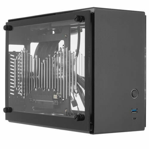 Компьютерный корпус ZALMAN M2 mini (M2 mini Gray) серый - компактный (SFF), Мini ITX, USB 3.2 Gen1 Tуpe A, USB 3.2 Gen2 Type C