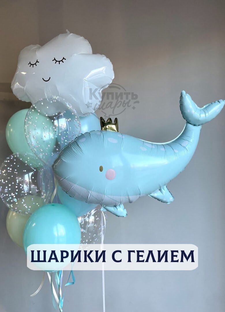 Воздушные шары с гелием, шарики воздушные на выписку для мальчиков №58