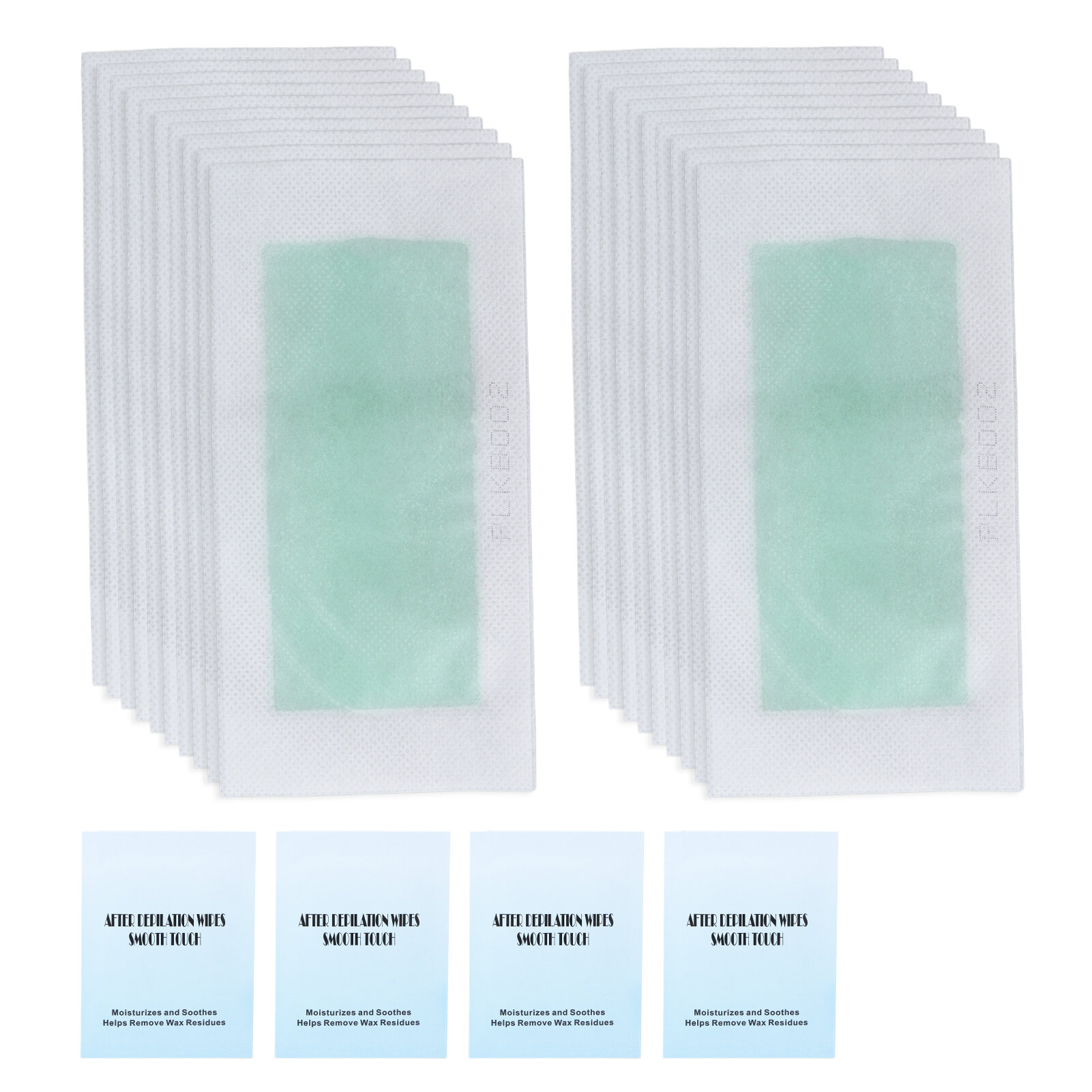 Набор из 40 восковых полосок для быстрого удаления волос с двухсторонними подушечками для подмышек, рук, ног