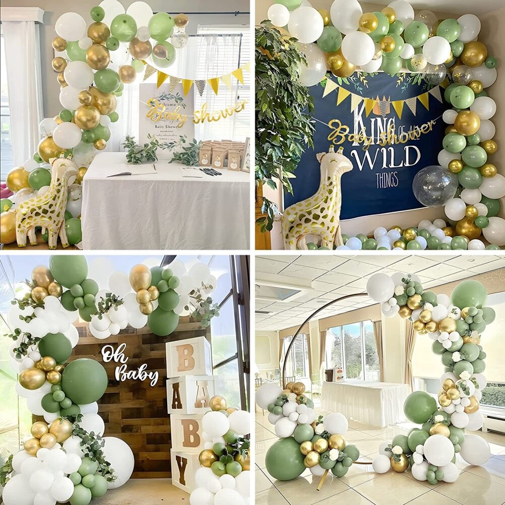 Украшение для детского душа, жираф, фольга, зеленые воздушные шары, баннер, украшение для вечеринки, раскрывающее пол, для маленьких мальчиков и девочек