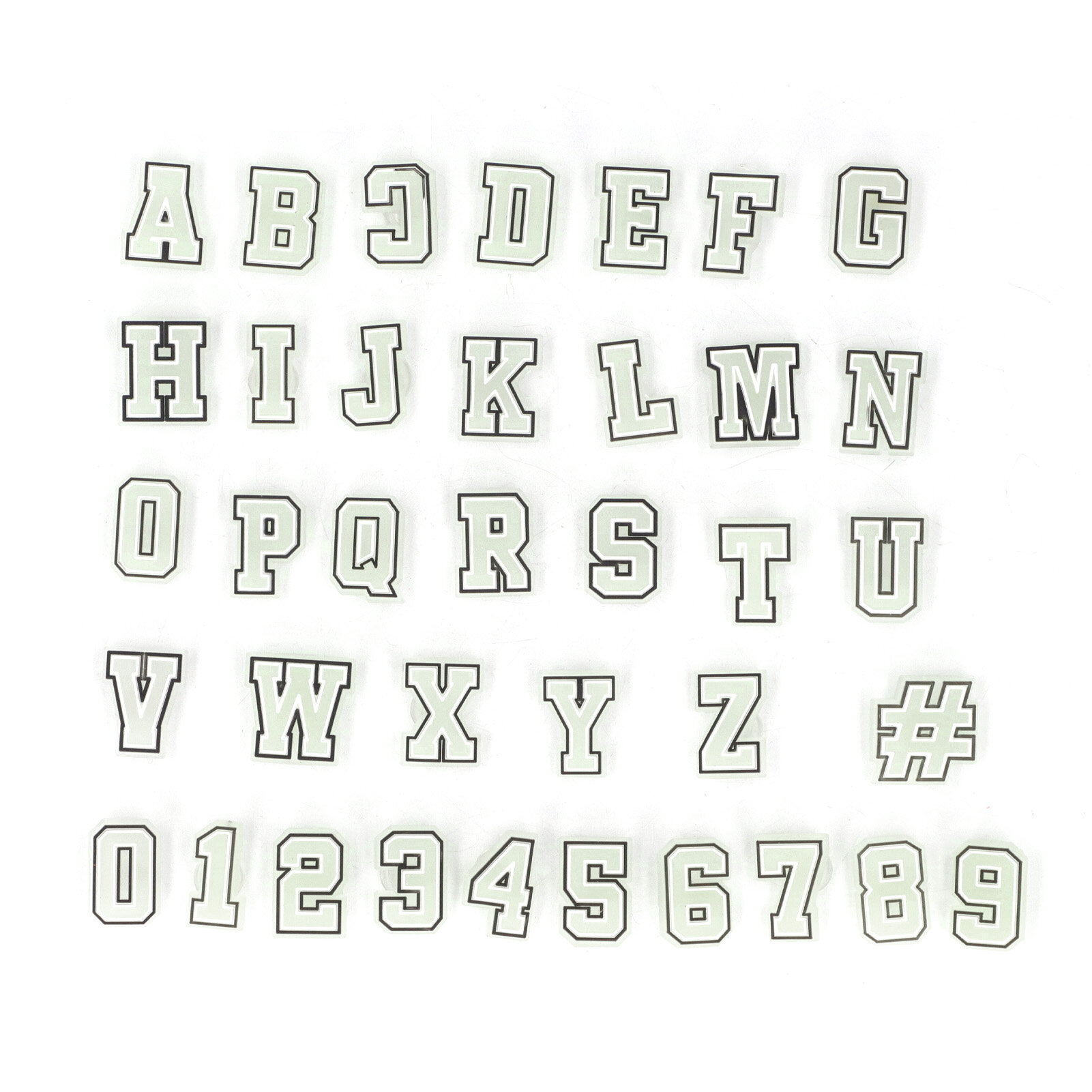 37 шт. светящихся украшений для обуви в виде букв алфавита и цифр, для сандалий и одежды.