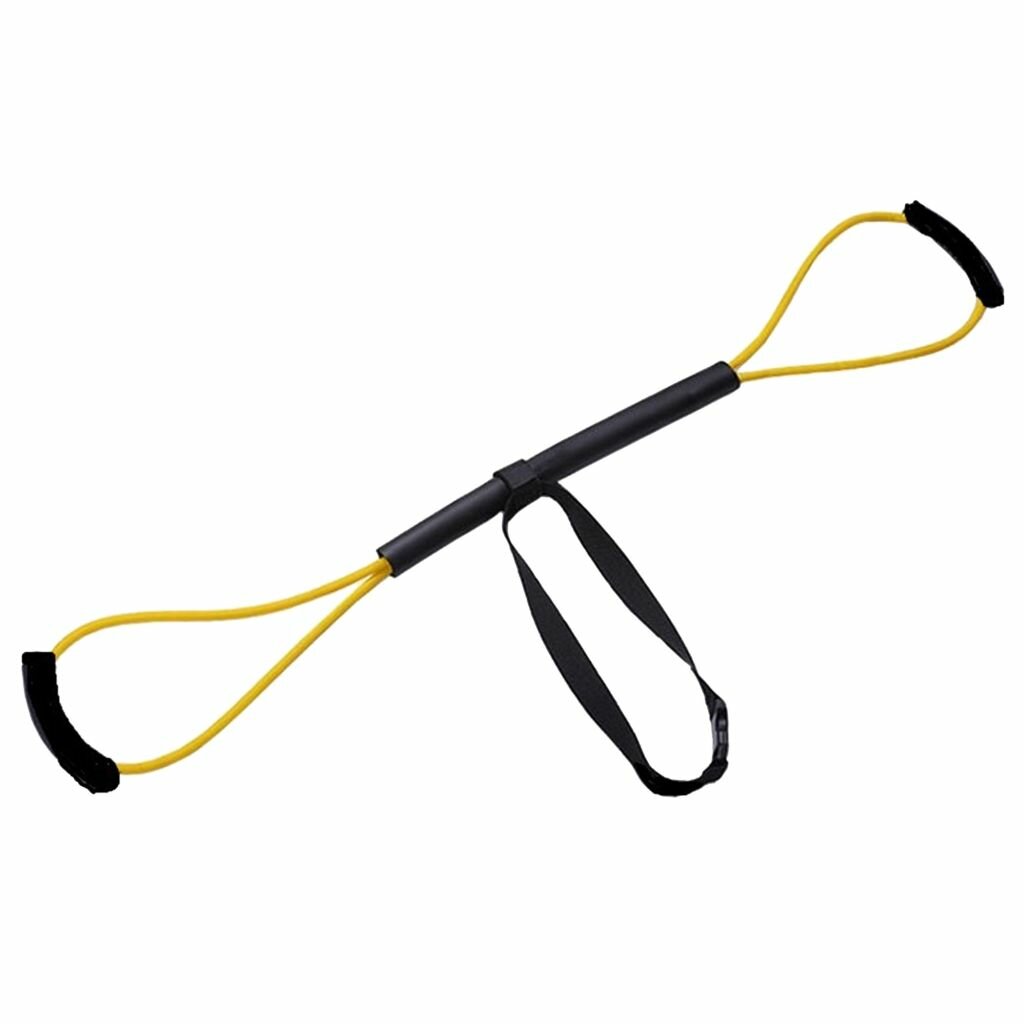 Фитнес-резинка, Боксерский тренировочный резиновый пояс для ударов в пустоту - желтый, 15 фунтов, с поясом, 1 шт
