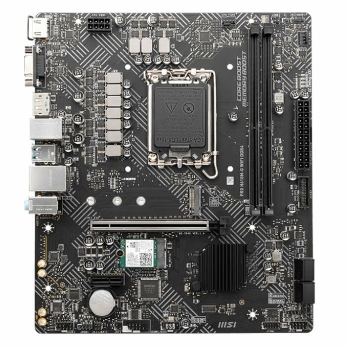 Материнская плата для персонального компьютера MSI PRO H610M-G WIFI DDR4