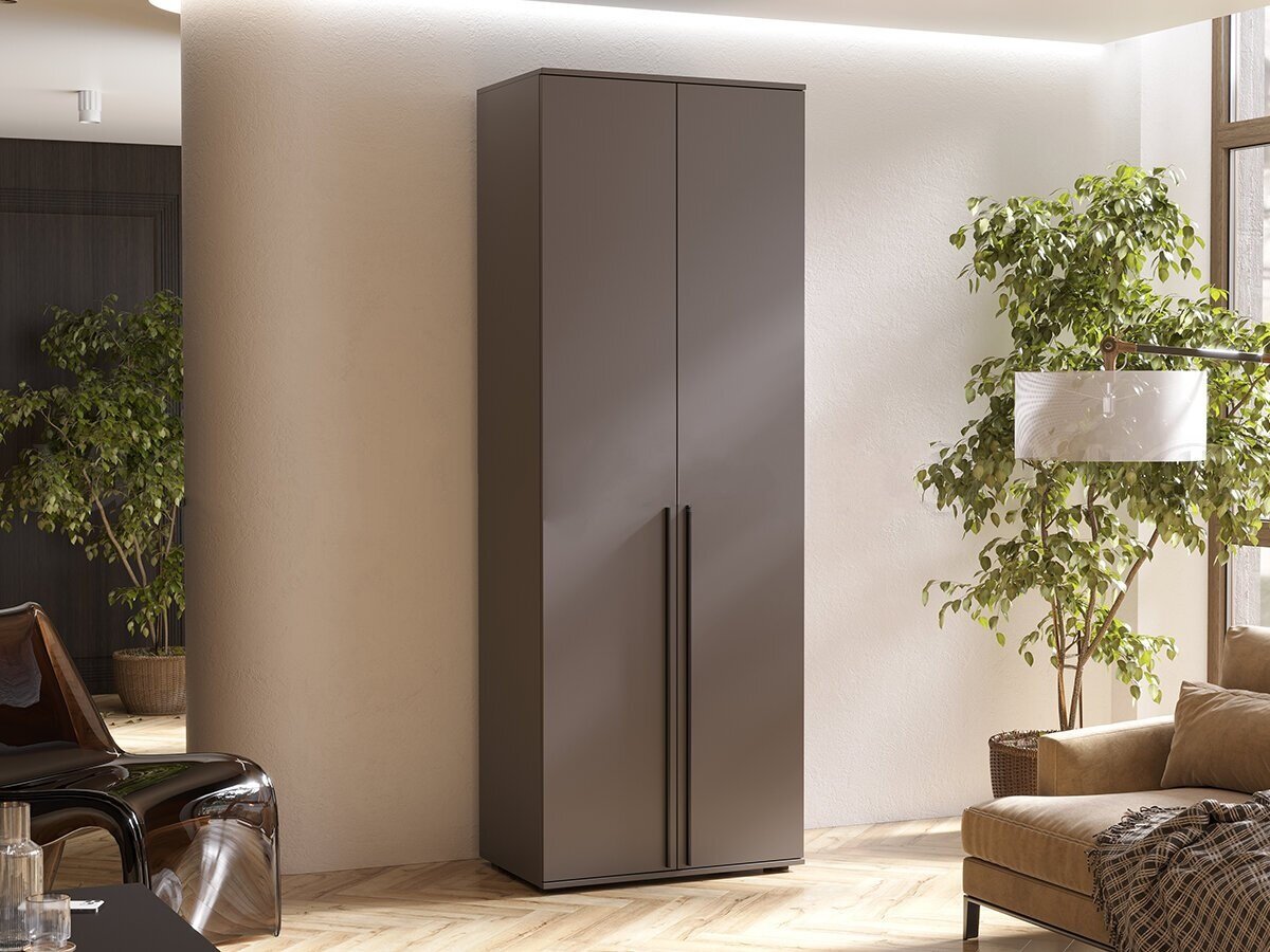 Шкаф с полками и штангой Миф Норд Графит, размер 800х510 h2236мм