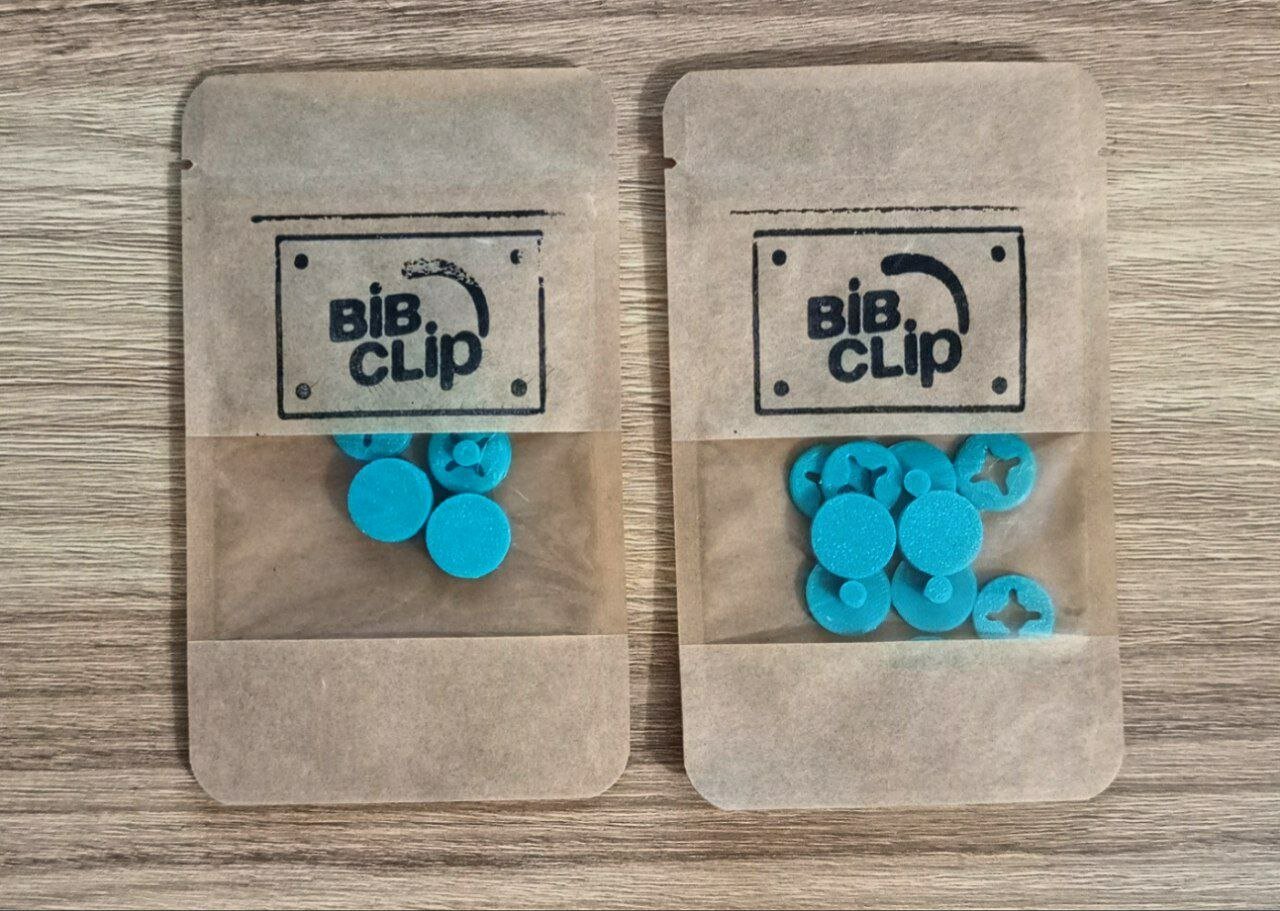 "BibClip" голубые - два комплекта - надёжная фиксация номера без булавок!