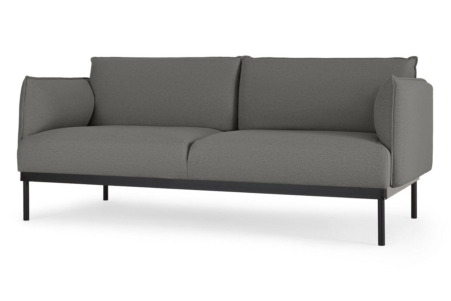 Диван прямой Алтай, 199х80х92 см, обивка рогожка, с подлокотниками, цвет серый