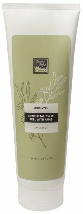 BEAUTY STYLE Салициловый пилинг-скатка с AHA-кислотами для жирной и комбинированной кожи лица UNIMATT + Gentle Salicylic Peel with AHAS, 250 мл