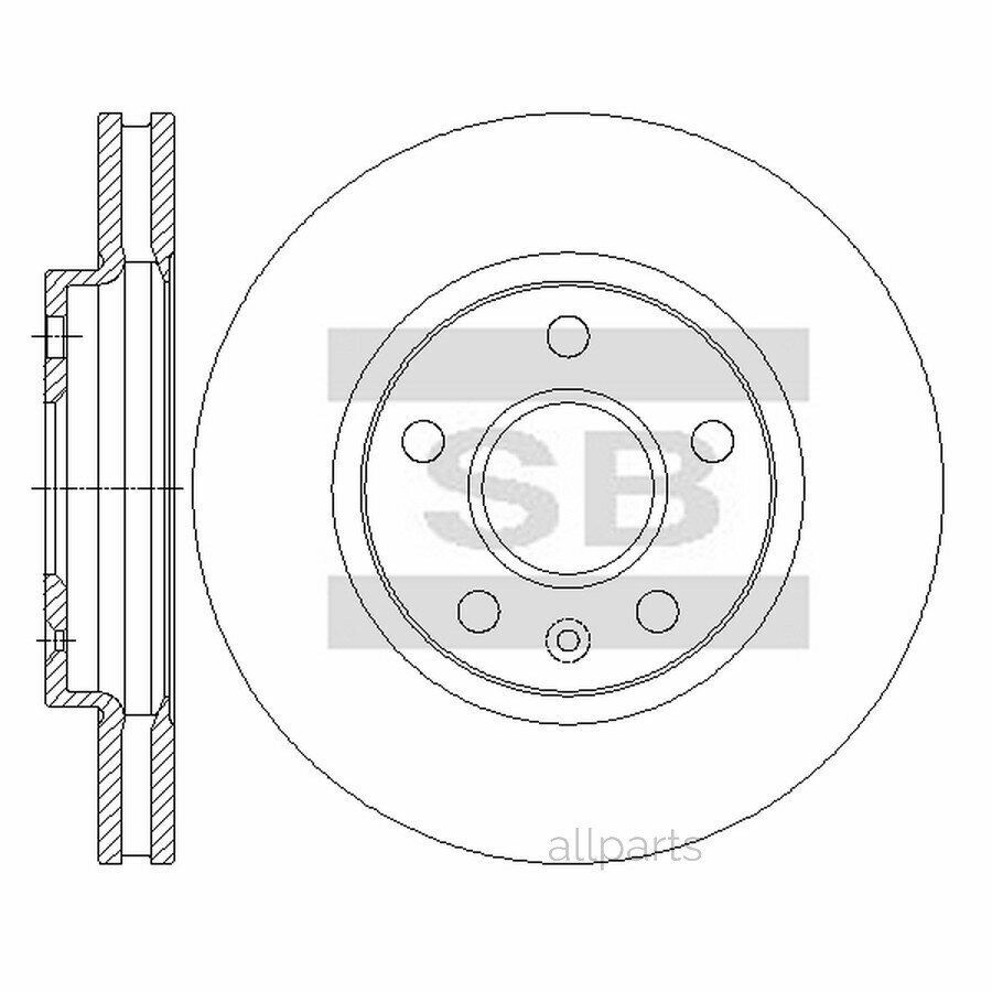 SANGSIN BRAKE SD3079 диск тормозной передний!\ Opel Insignia 1.6-2.8i/2.0CDTi 08>