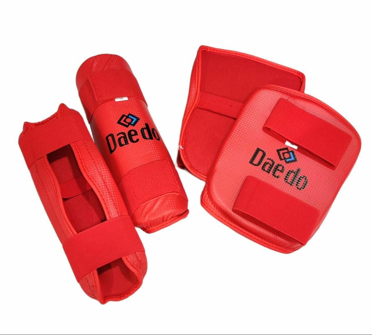 Щитки для тхэквондо Dae doo Red size S защита голени и рук