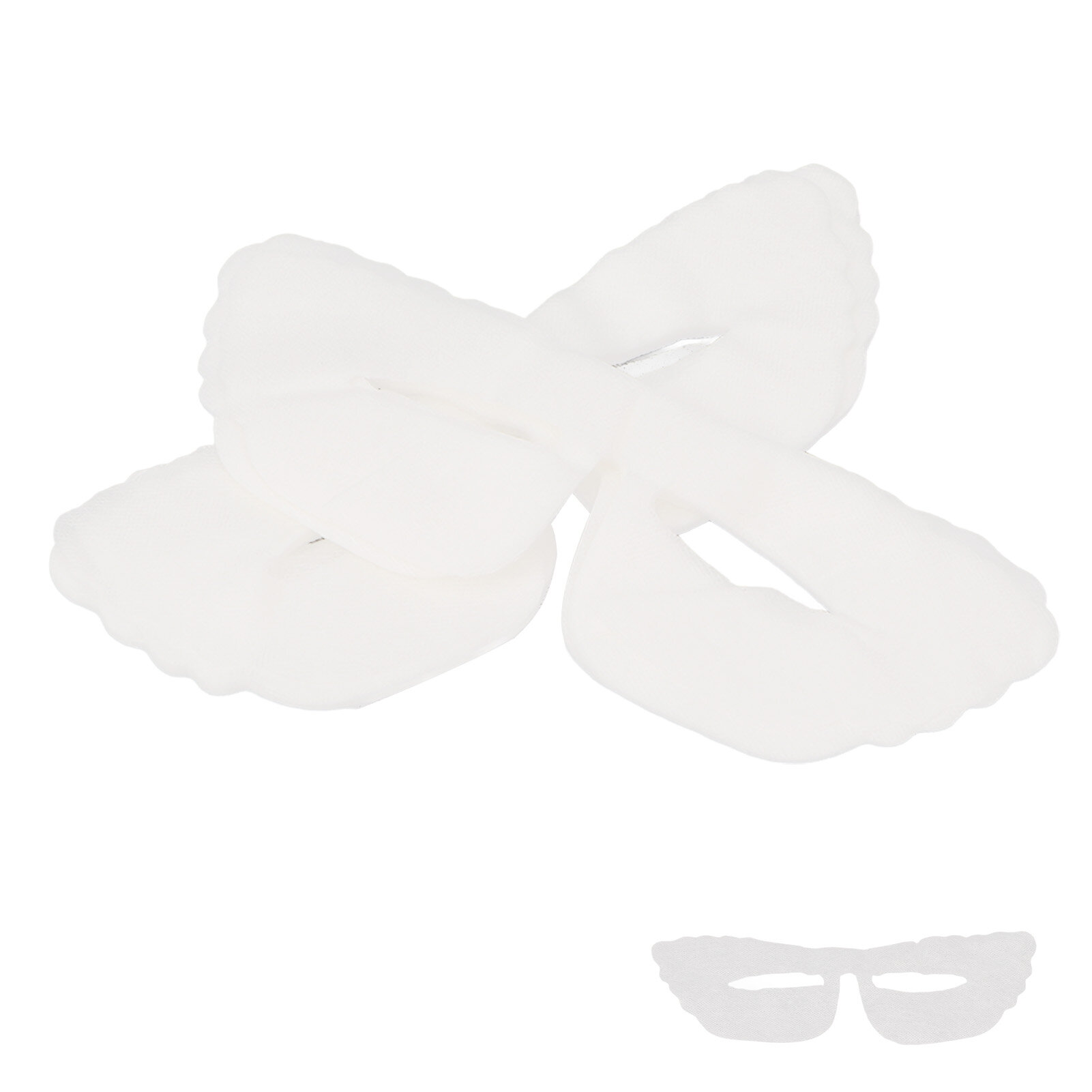 50 шт. одноразовых шелковых бумажных масок для глаз, нежных, легких, тонких, дышащих, увлажняющих, самодельных бумажных масок для глаз для дома, путешествий, салона красоты