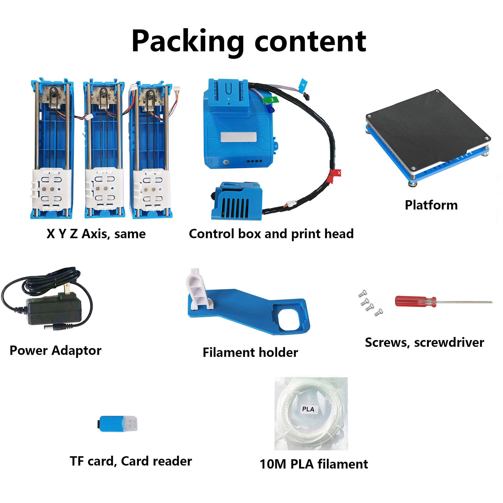 Детский 3D принтер, размер печати 100x100x100мм, тихий, мини