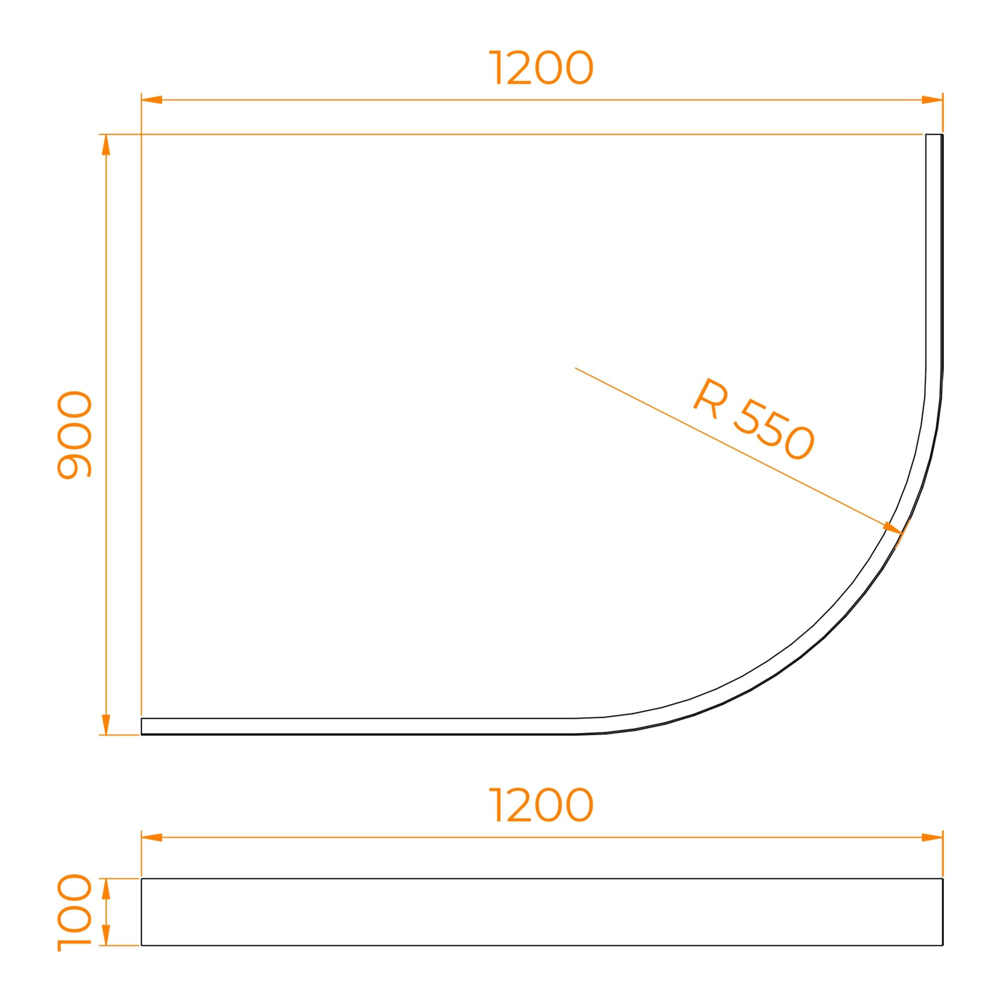 Экран для душевого поддона RGW N (Асимметричный) 16232114-92