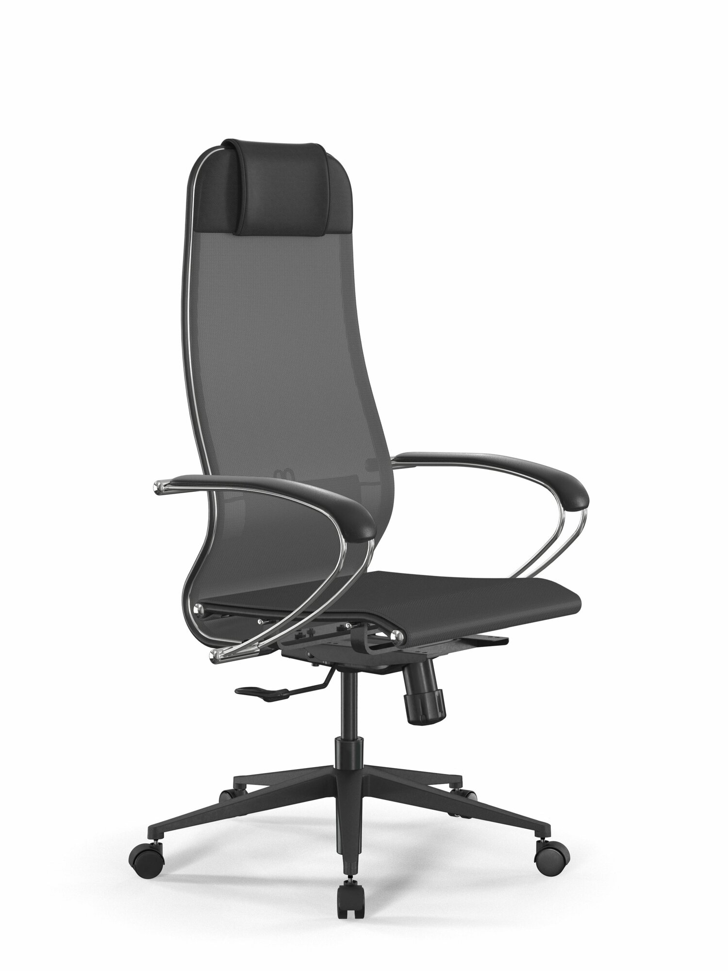 Кресло компьютерное МЕТТА-4/подл.131/осн. Synchro 002 серый