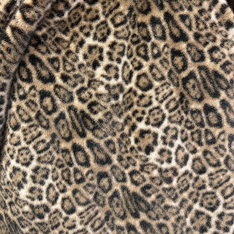 Леопардовая искусственная меховая ткань 1,6 м 2