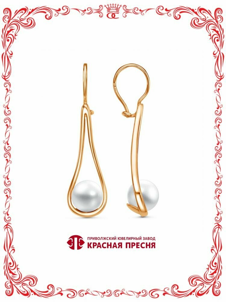 Серьги, жемчуг имитация