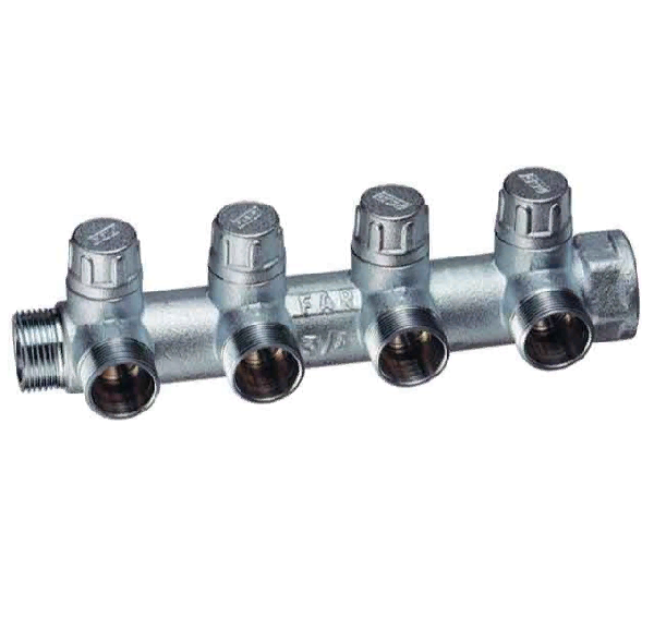 Зап. коллектор 1" ВР-НР с 4 отв. М24х19 FAR (FK 3906 C1)